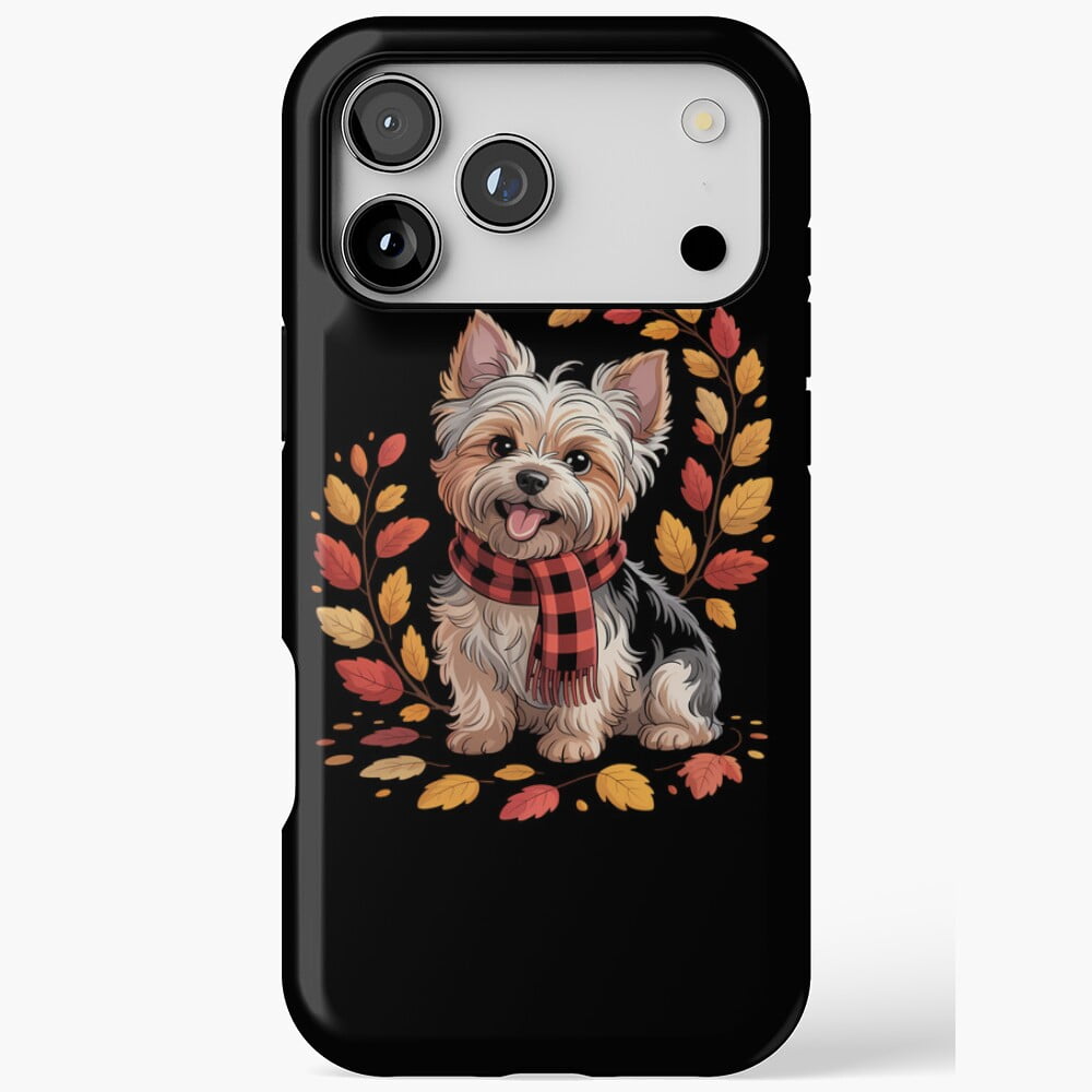 Cute Yorkie Dog Fall Autumn Thanksgiving Case Compatible with iPhone 11 ...
