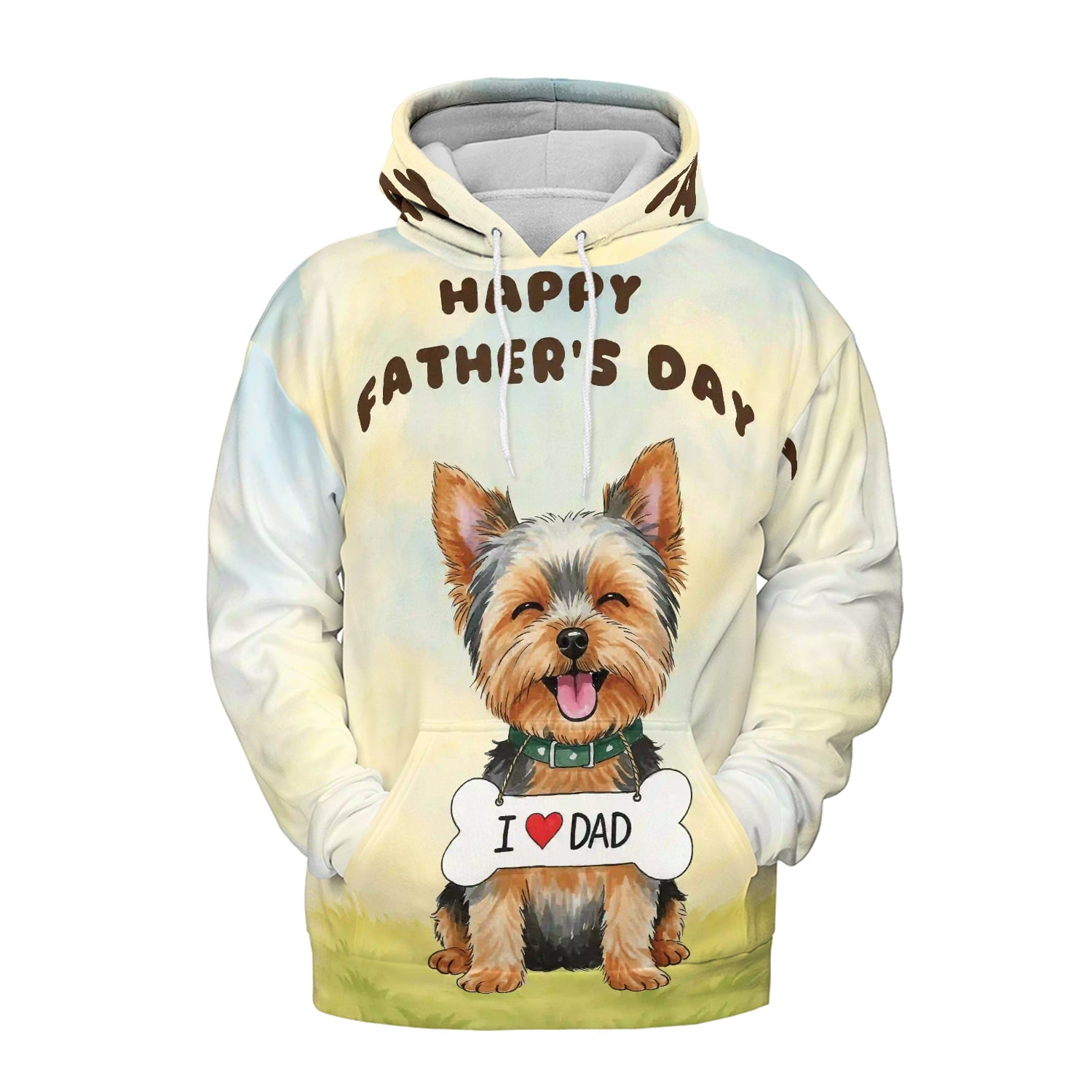 Cute Yorkshire Terrier Loves Dad Happy Father's Day All Over Print 3D ...