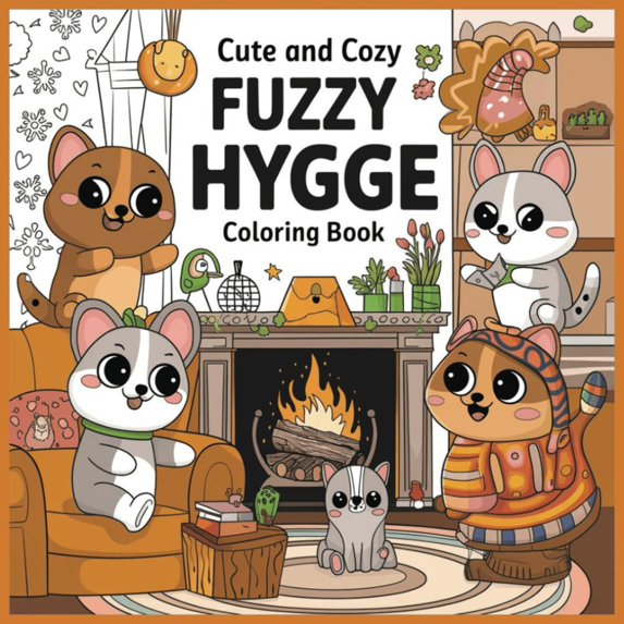 Cute and Cozy Fuzzy Hygge Coloring Book - Walmart.com