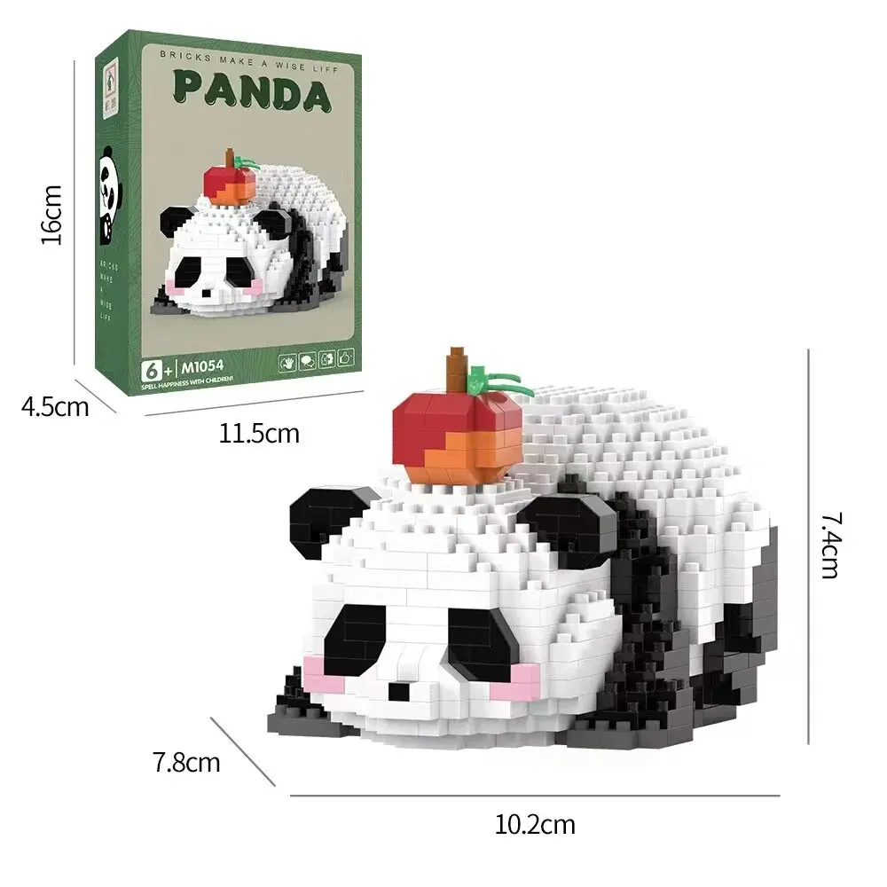 Cute and Creative Little Panda Building Blocks Toy, Animal Model, for ...