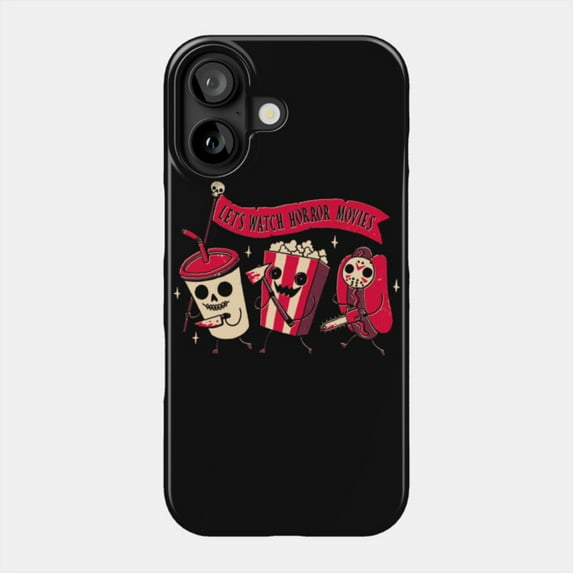 Cute and Creepy Movie Night Snacks Graphic Case for iPhone 11, 12, 13 ...