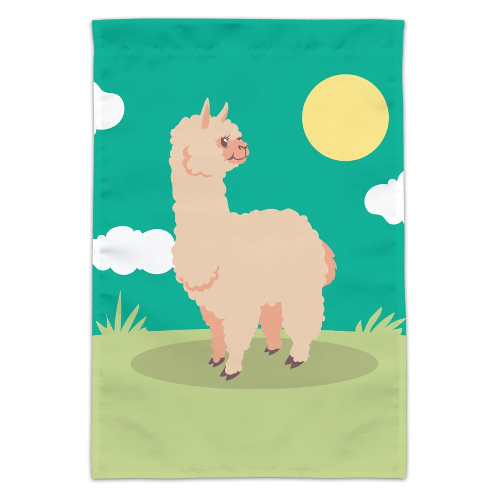 Cute and Fluffy Alpaca Garden Yard Flag - Walmart.com
