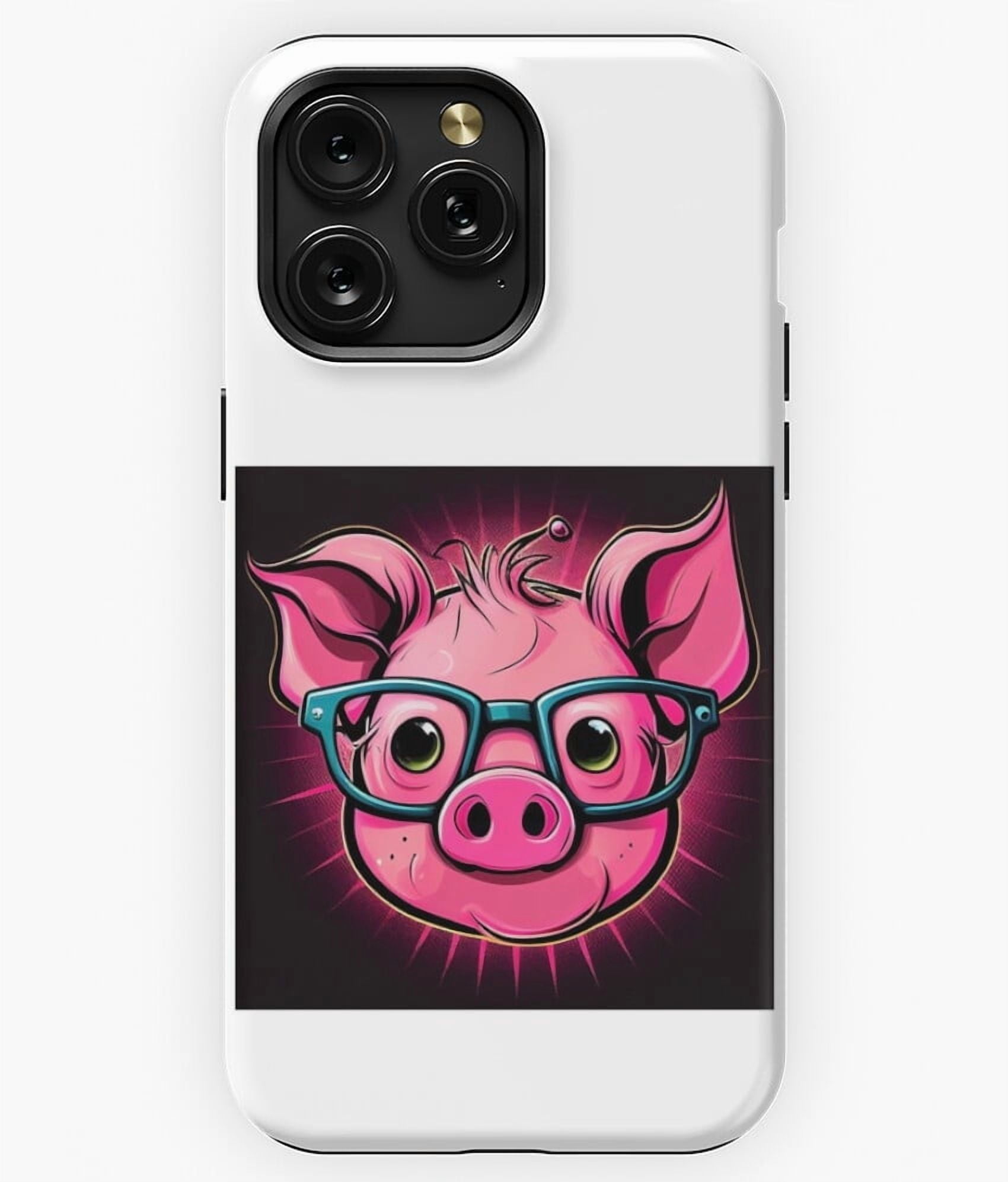 Cute and Sassy Funny Pig Face Animal Art Phone Case for iPhone 11 12 13 ...