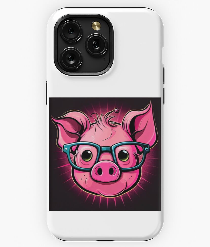 Cute and Sassy Funny Pig Face M286 Phone Case for iPhone 17 16 15 14 13 ...