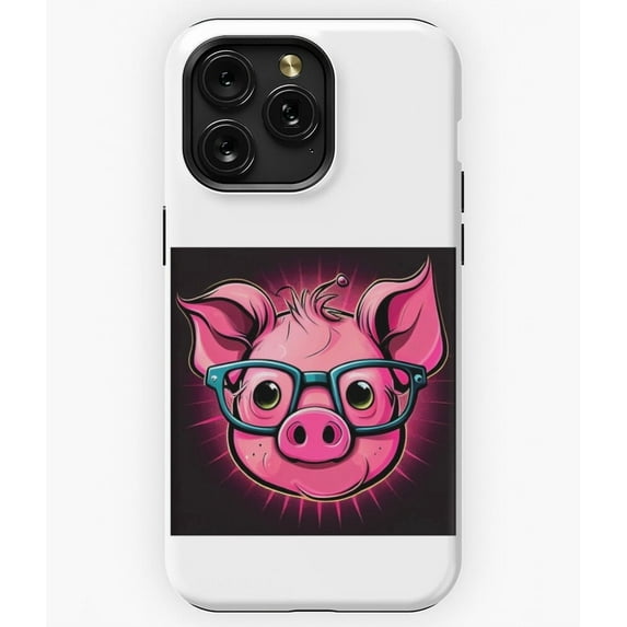 Cute and Sassy Funny Pig Face, Pink Farm Animal Cartoon Lover P412 ...