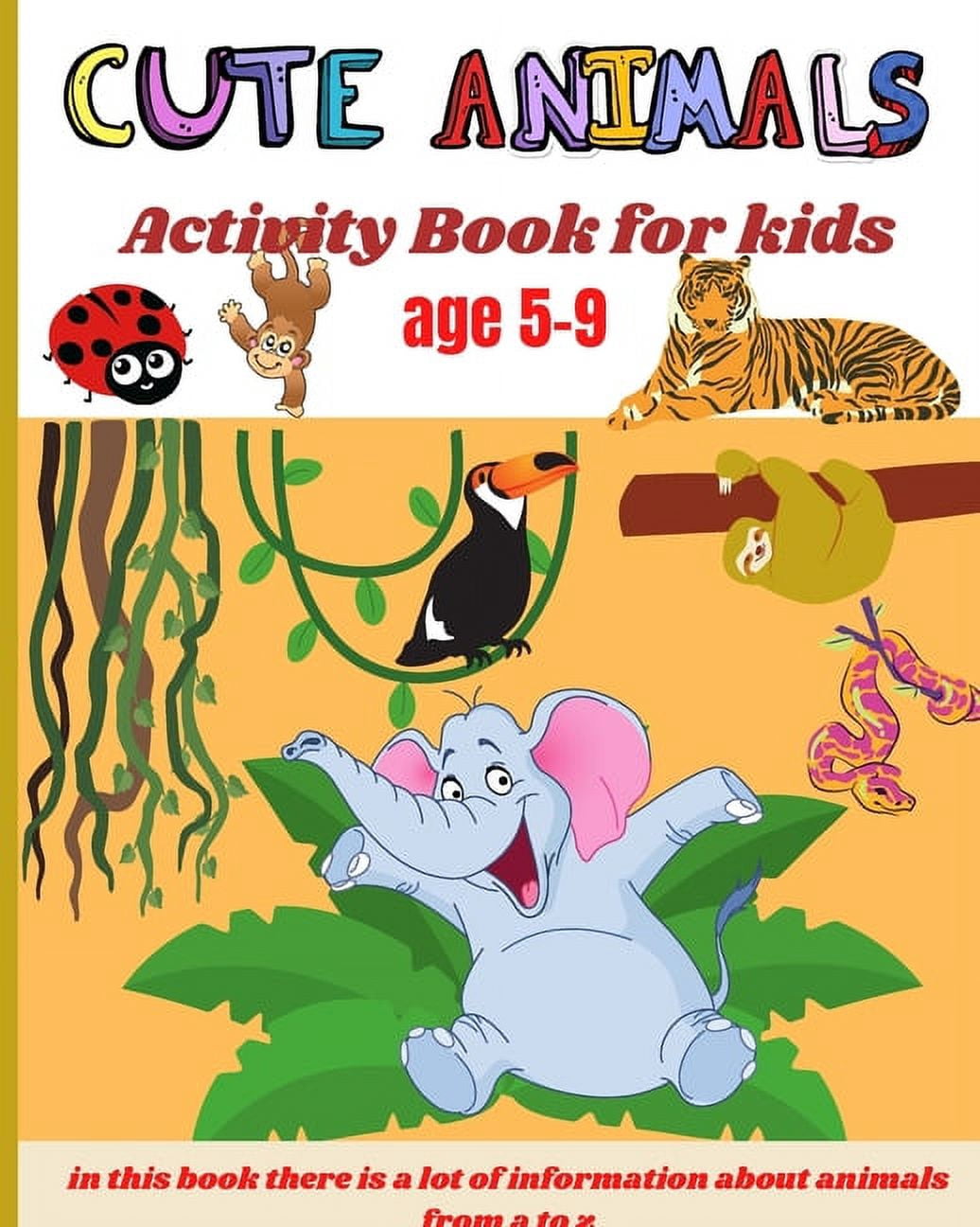 Cute animals activity book for kids age 5-9, (Paperback) - Walmart.com