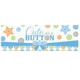 Cute as a Button Boy Giant Party Banner - Walmart.com