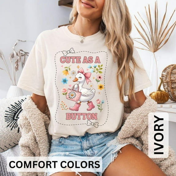 Cute as a Button Goose Shirt, Silly Goose, Got too Silly, Goose Shirt ...