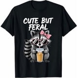 Cute but Feral Raccoon T-Shirt - Walmart.com