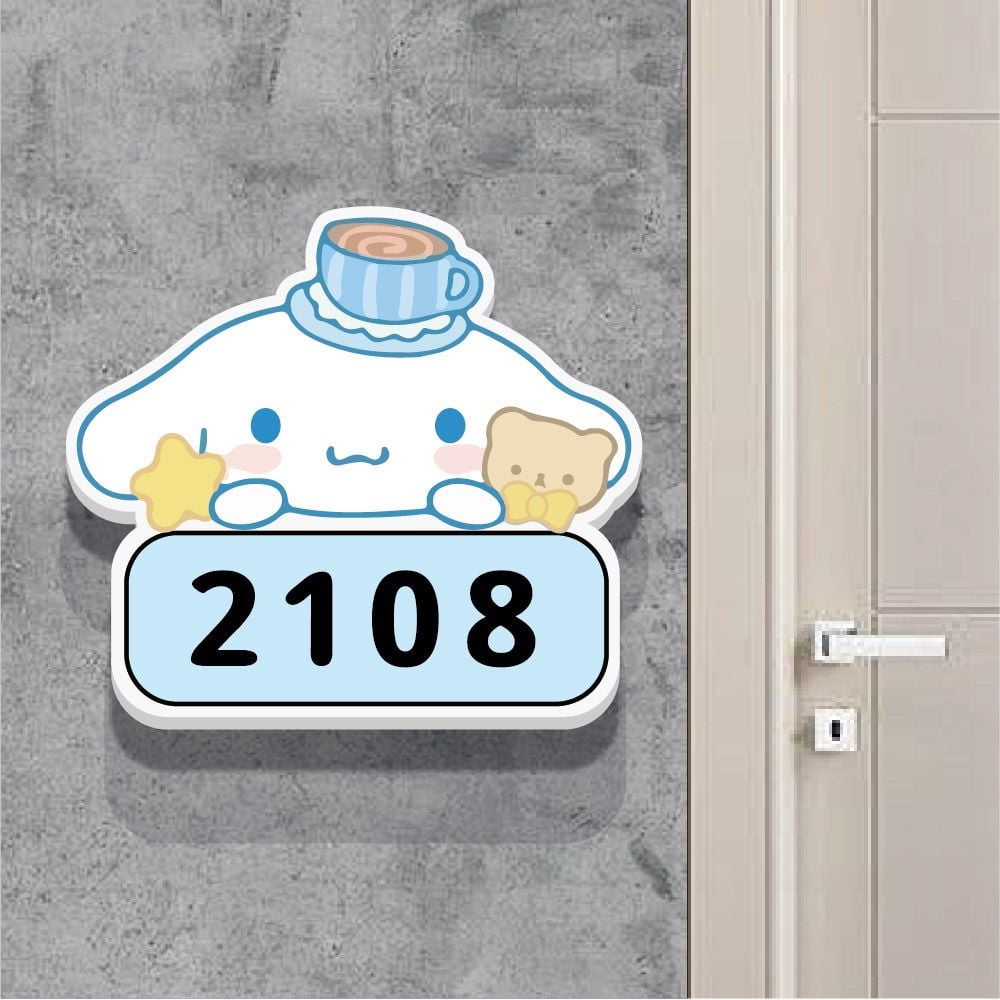 Cute cartoon Kuromi cinnamon dog corridor door number door decoration ...