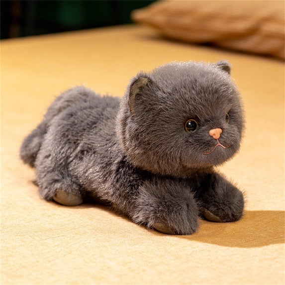 Cute cat Stuffed Animals Lifelike Plush Soft Plushie Toys Cute Soft ...