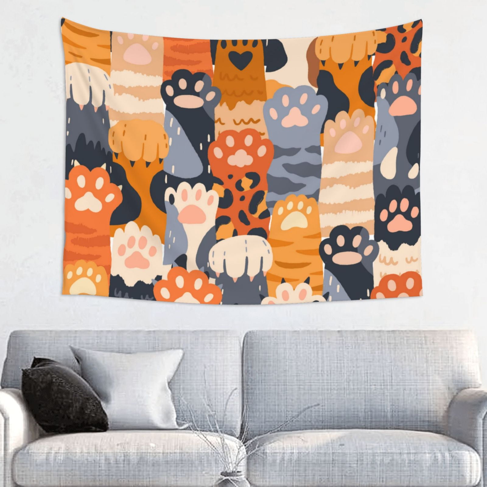 Cute cat paw Tapestry Home Decor Tapestry Wall Hanging Decoration ...