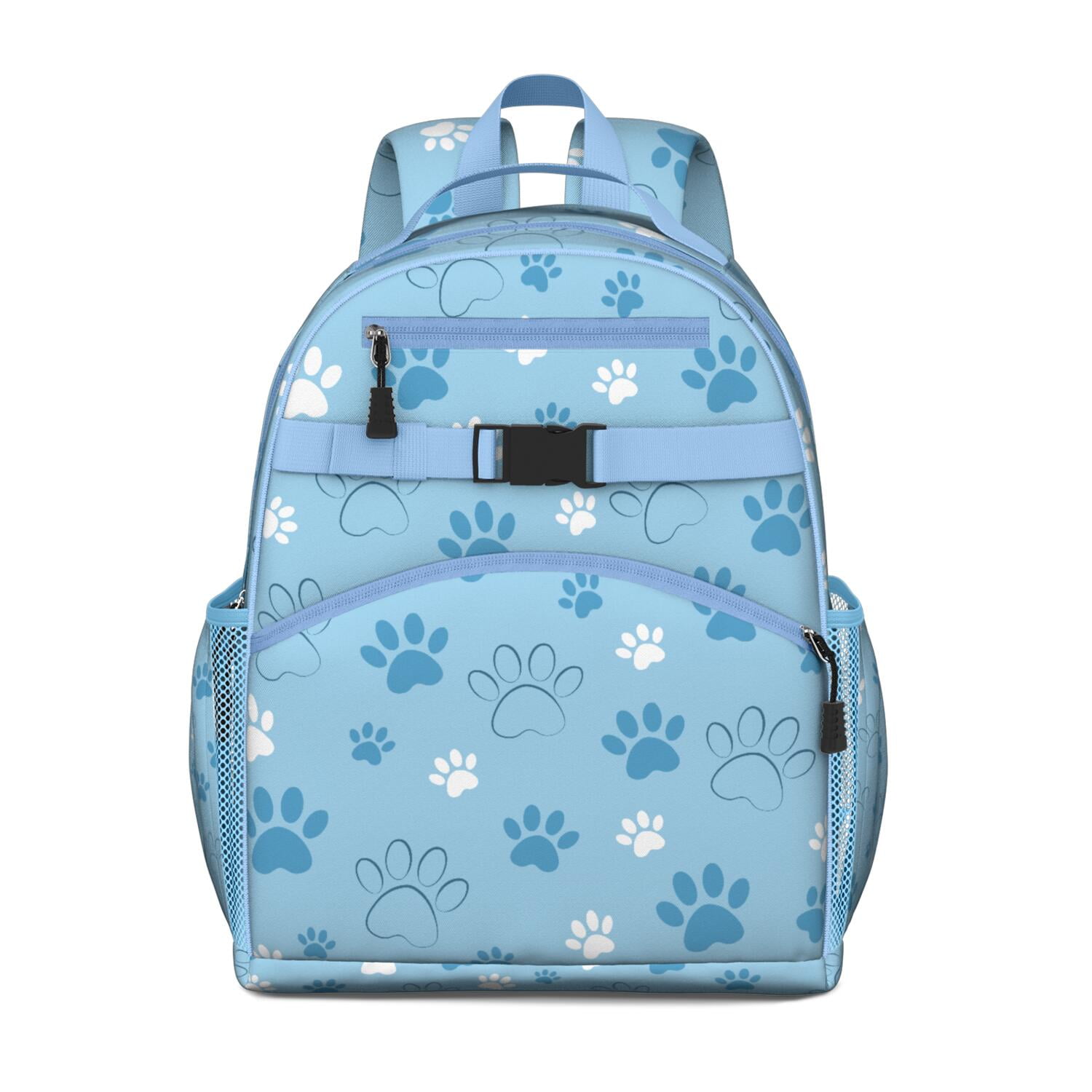Cute dog backpack with paw and puppy patterns, spacious backpack ...