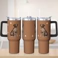 Cute dog tumbler 40 oz tumbler with handle and straw 304 stainless ...