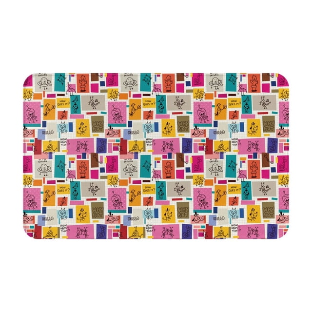 Cute doodles Door Mat for Indoor, Welcome Door Mats Front Entrance Rug ...