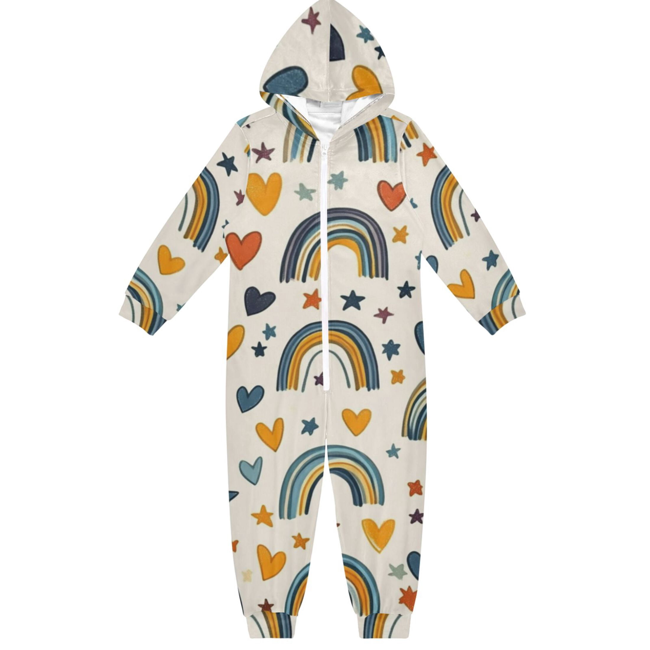 Cute and fun big kids exclusive one-piece pajamas, breathable fabric is ...