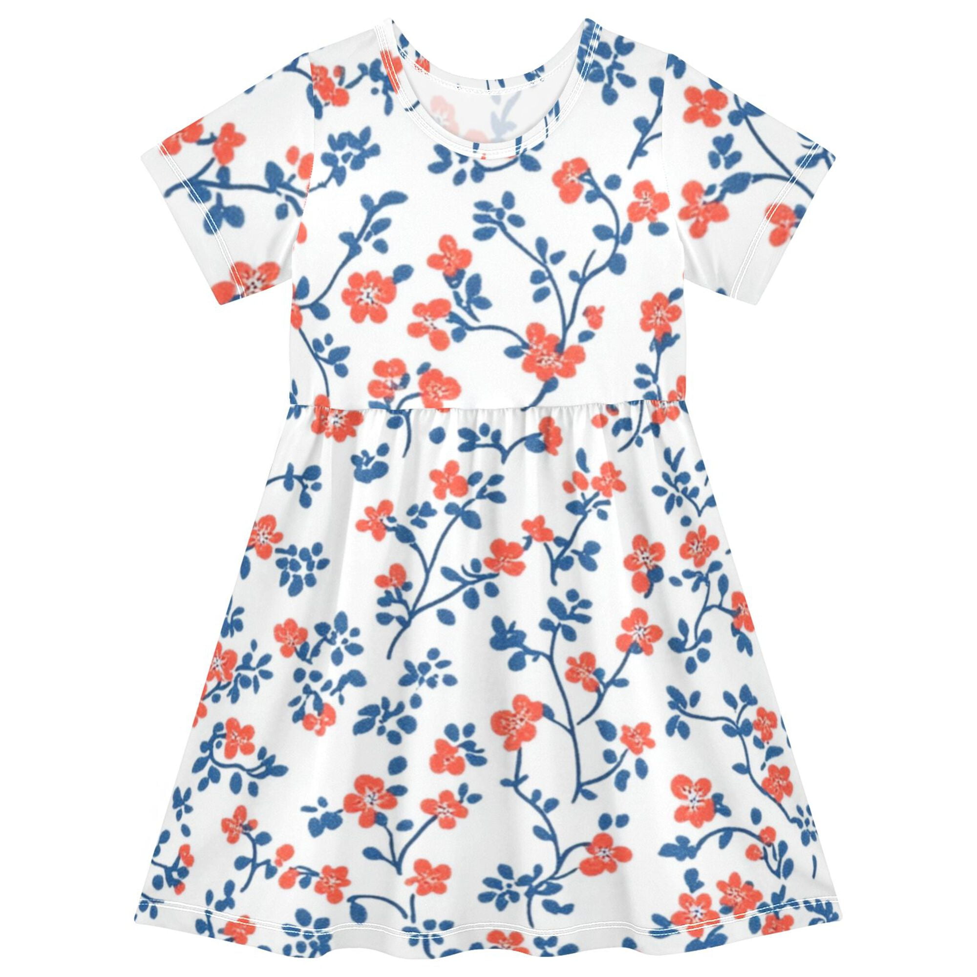 Cute girls short-sleeved dress, fresh summer model, comfortable and ...