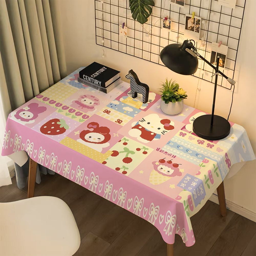 Cute girly HelloKitty dormitory desk pad computer dust cloth girls room ...
