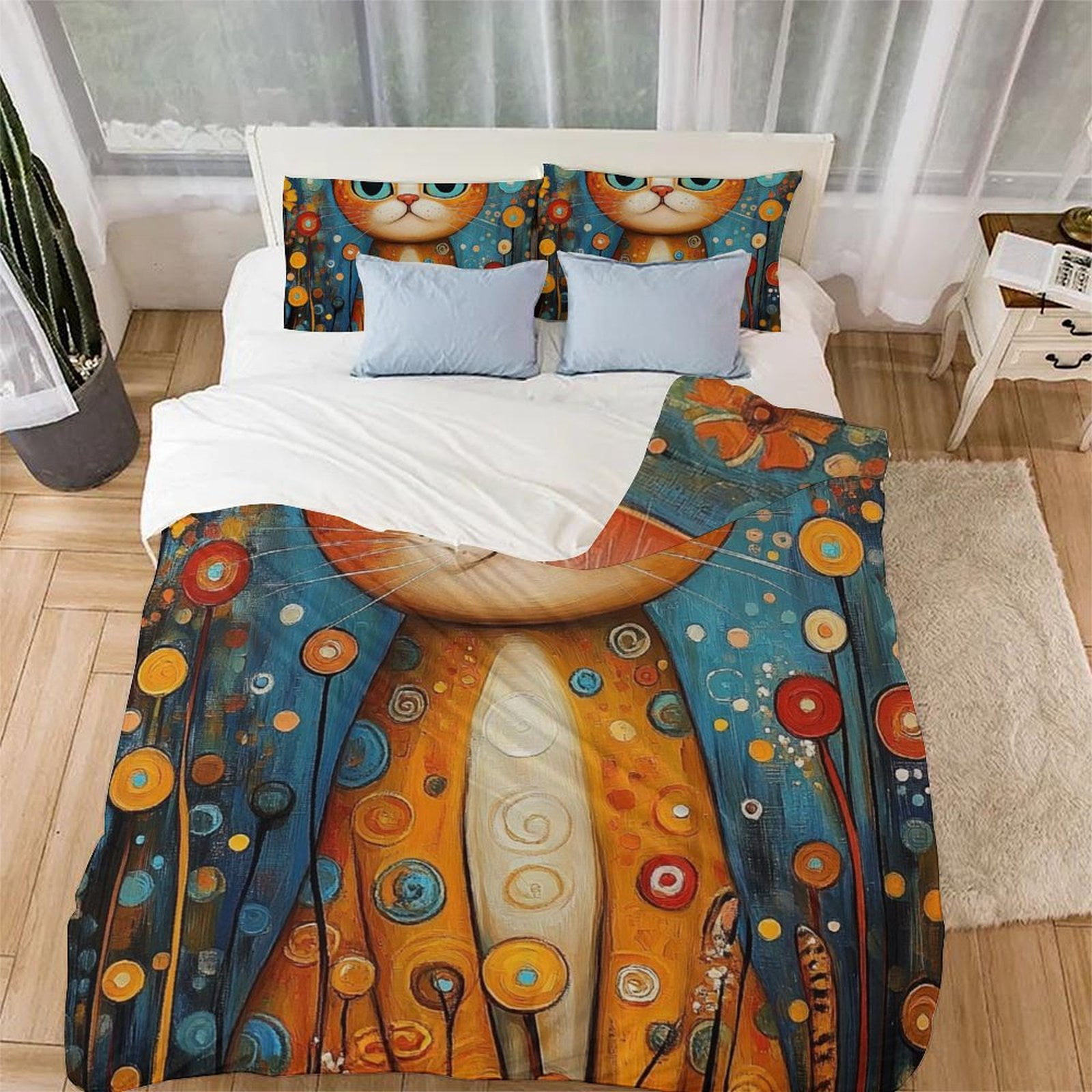 Cute kitten 3D Printed Bedding Set Comforter Covers Quilt Cover Duvet ...