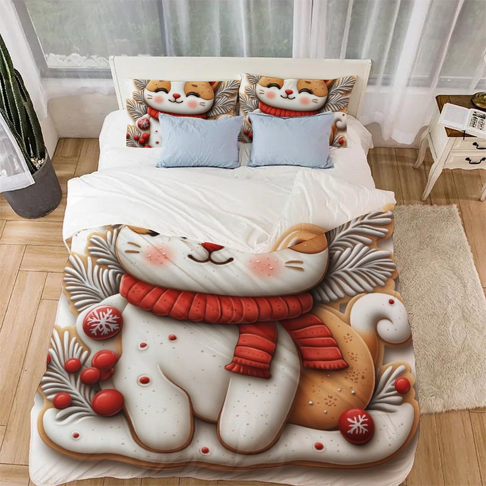 Cute kitten Bedding Set Quilt Cover 3D Printed Comforter Covers Duvet ...