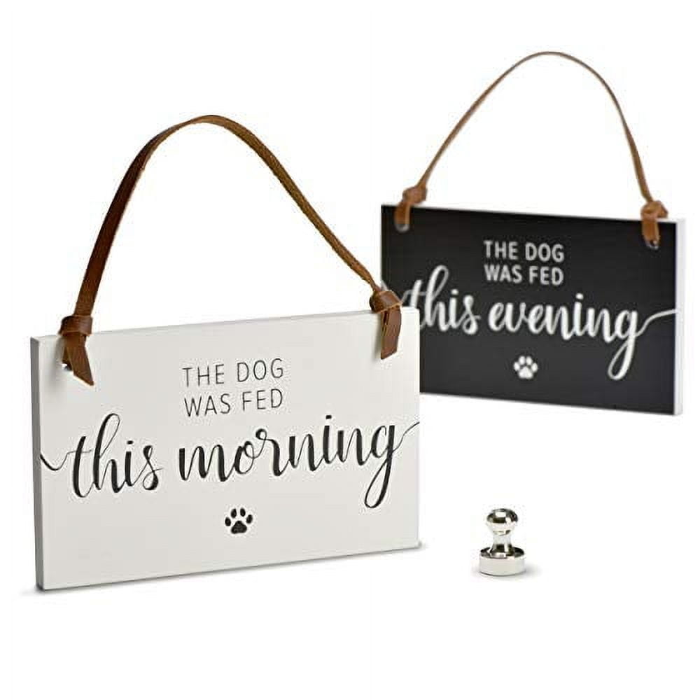 Cute little Dog Feed Reminder Sign - Feed The Dog - AM/PM Indicator ...