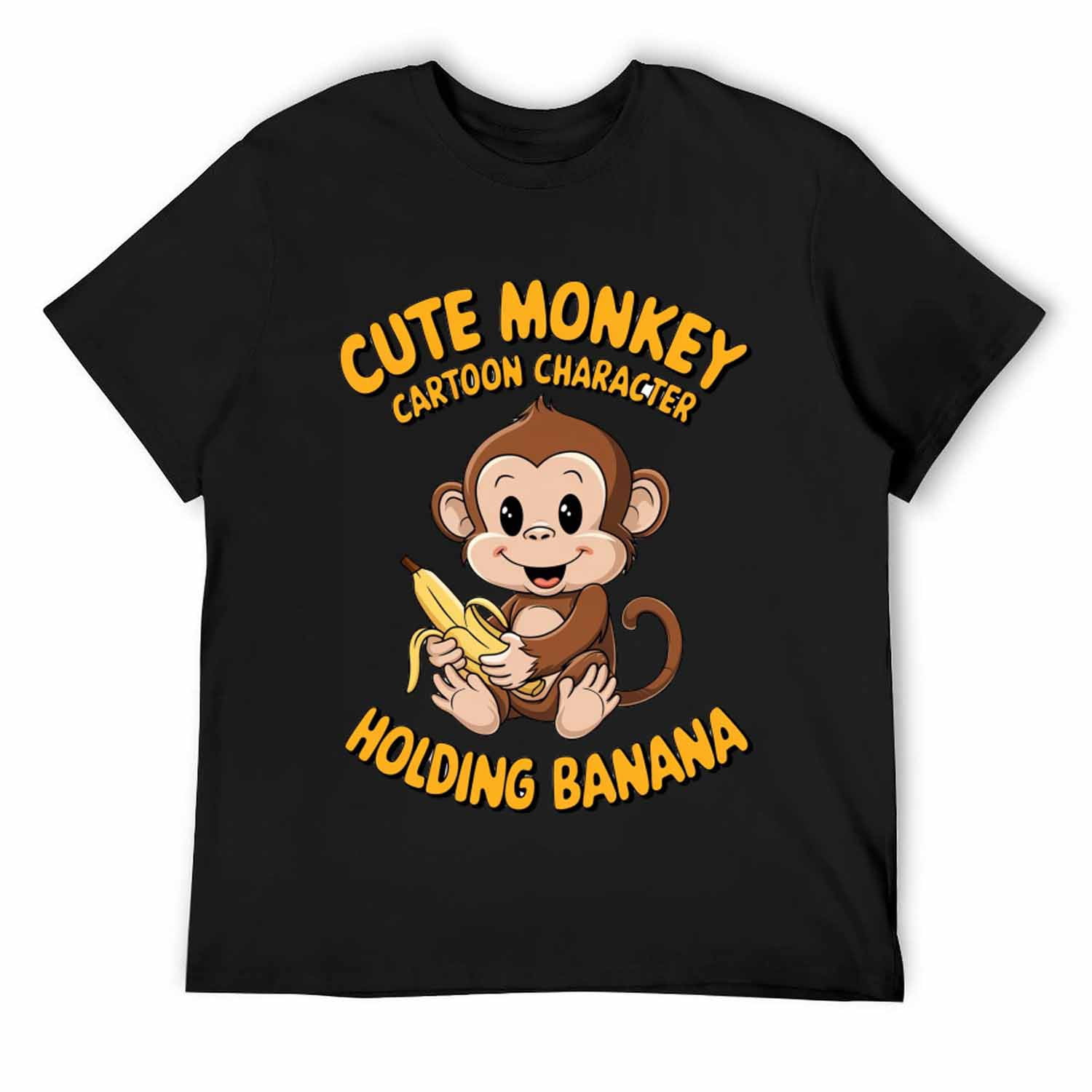 Cute monkey cartoon character holding bananatshirt design dog Tie Dye ...