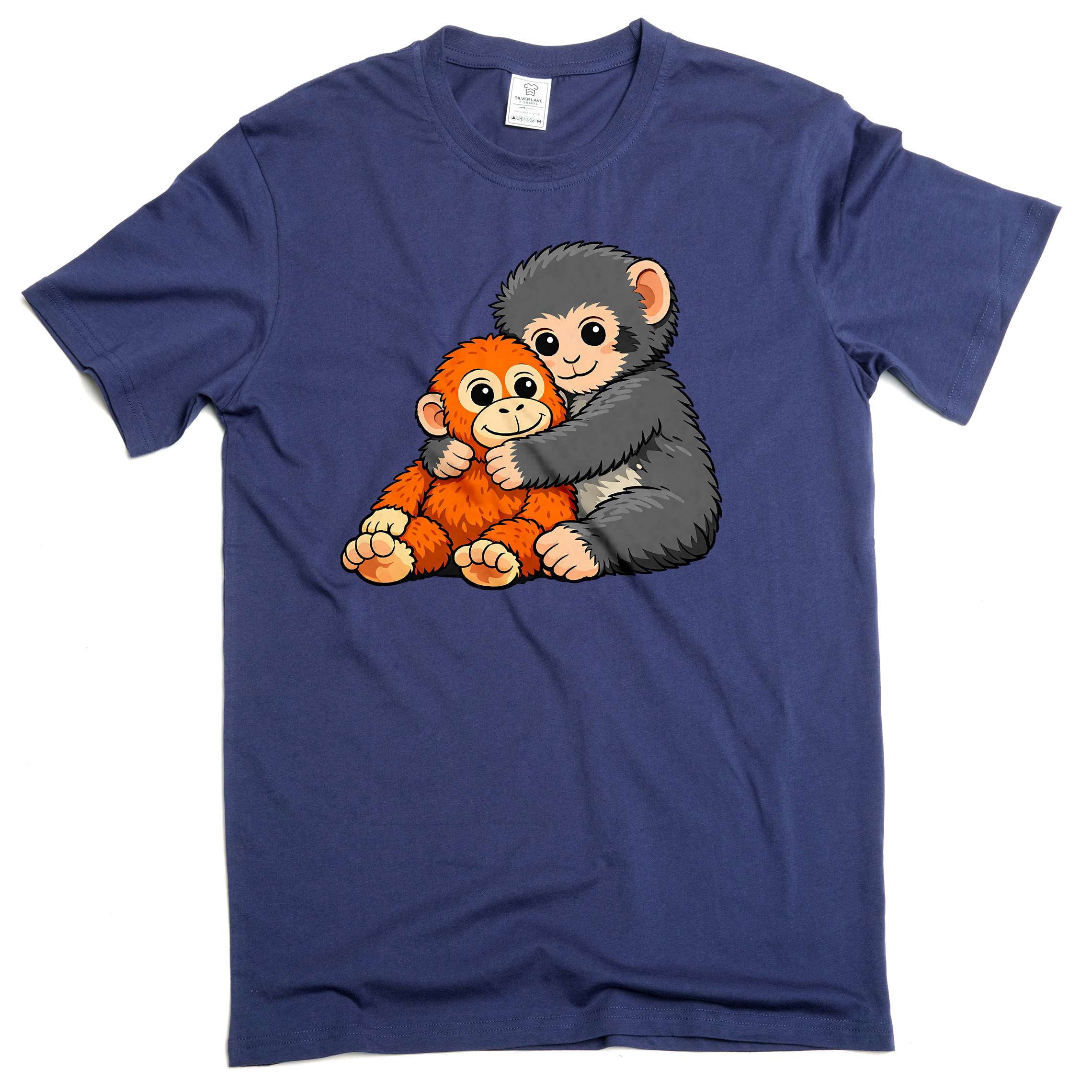 Cute monkey punch viral t-shirt baby monkey Japan zoo tee shirt (3X ...