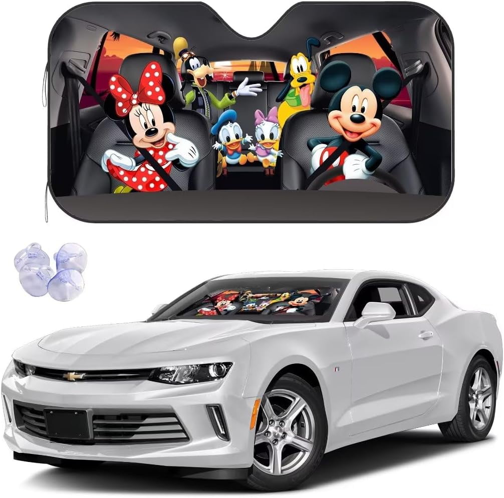 Cute mouse Windshield Sun Shade - mickey Car Window Shades Front ...