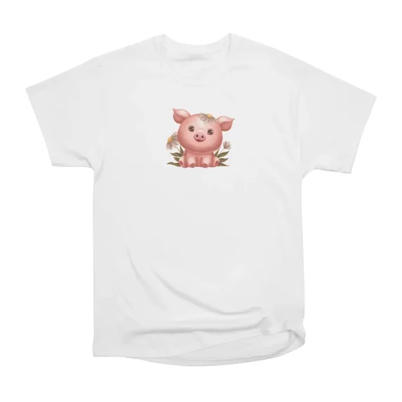 Cute pig T-Shirt Tee Gift For Him Merch For Her Apparel For Friend ...
