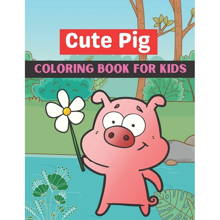 cute pig coloring book