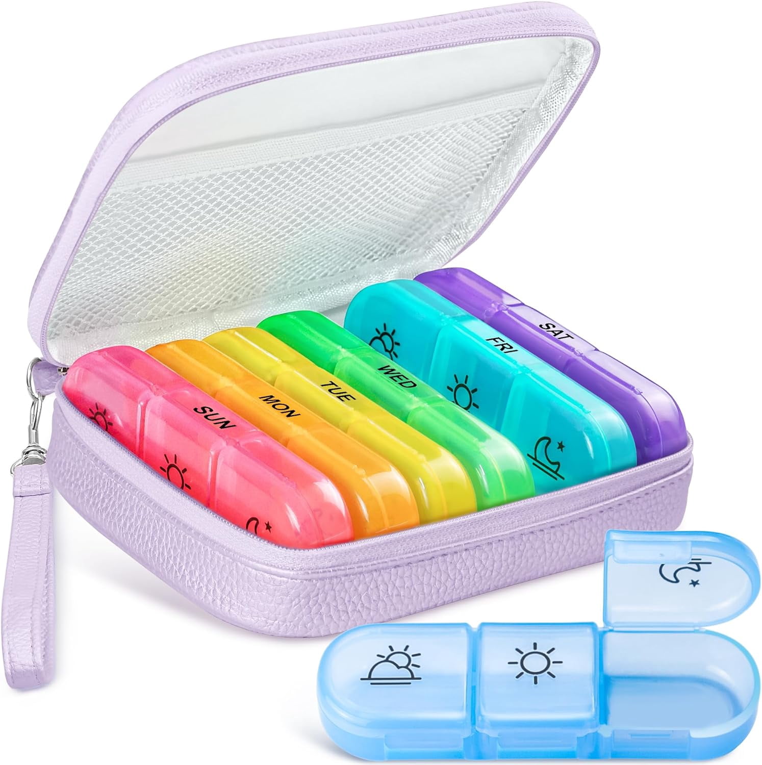 Cute pill storage box, three times a day, large daily medicine box for ...
