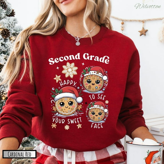 Cute season Second Grade Teacher Sweatshirt, Second Grade season Shirt ...