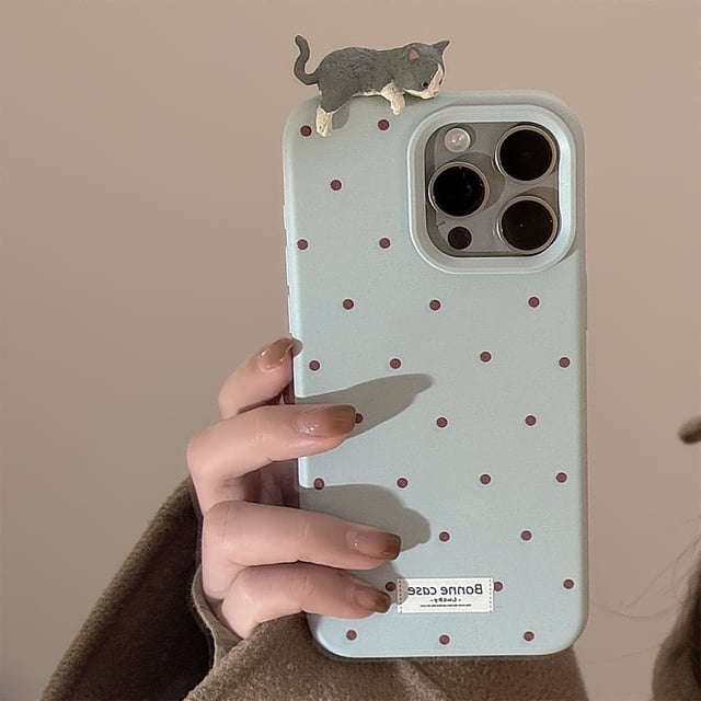 Cute three-dimensional lying cat suitable for iphone16 mobile phone ...