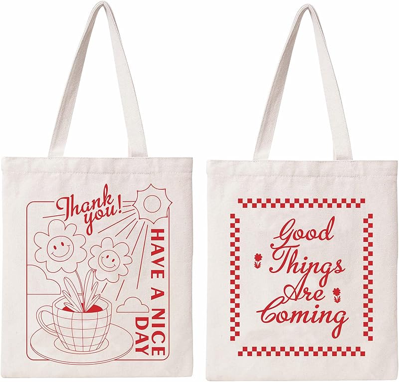 Cute tote bag simple canvas bag lovely funny pattern tote bag for women ...
