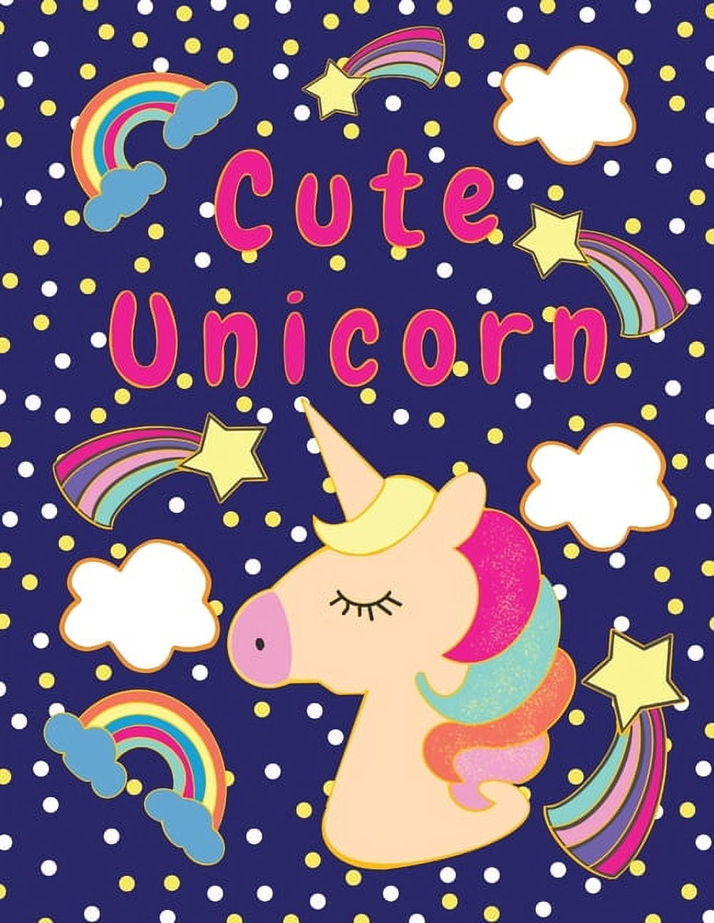 Cute unicorn: Coloring book for kids age 4-8, Easy to use, cute, has ...