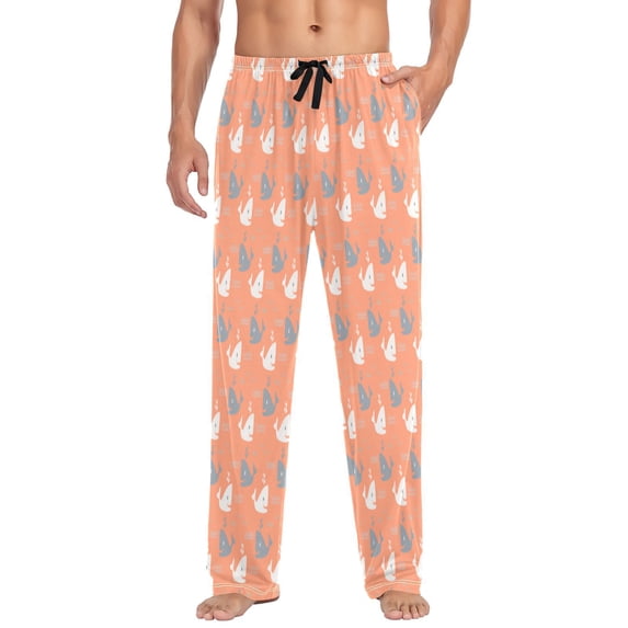 Cute whale ocean pattern Mens Pajama Pants Lounge Soft Sleep Pant Men ...