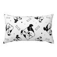 Cute white Dog black Pillow Cases Standard Size, Soft Pillow Covers ...