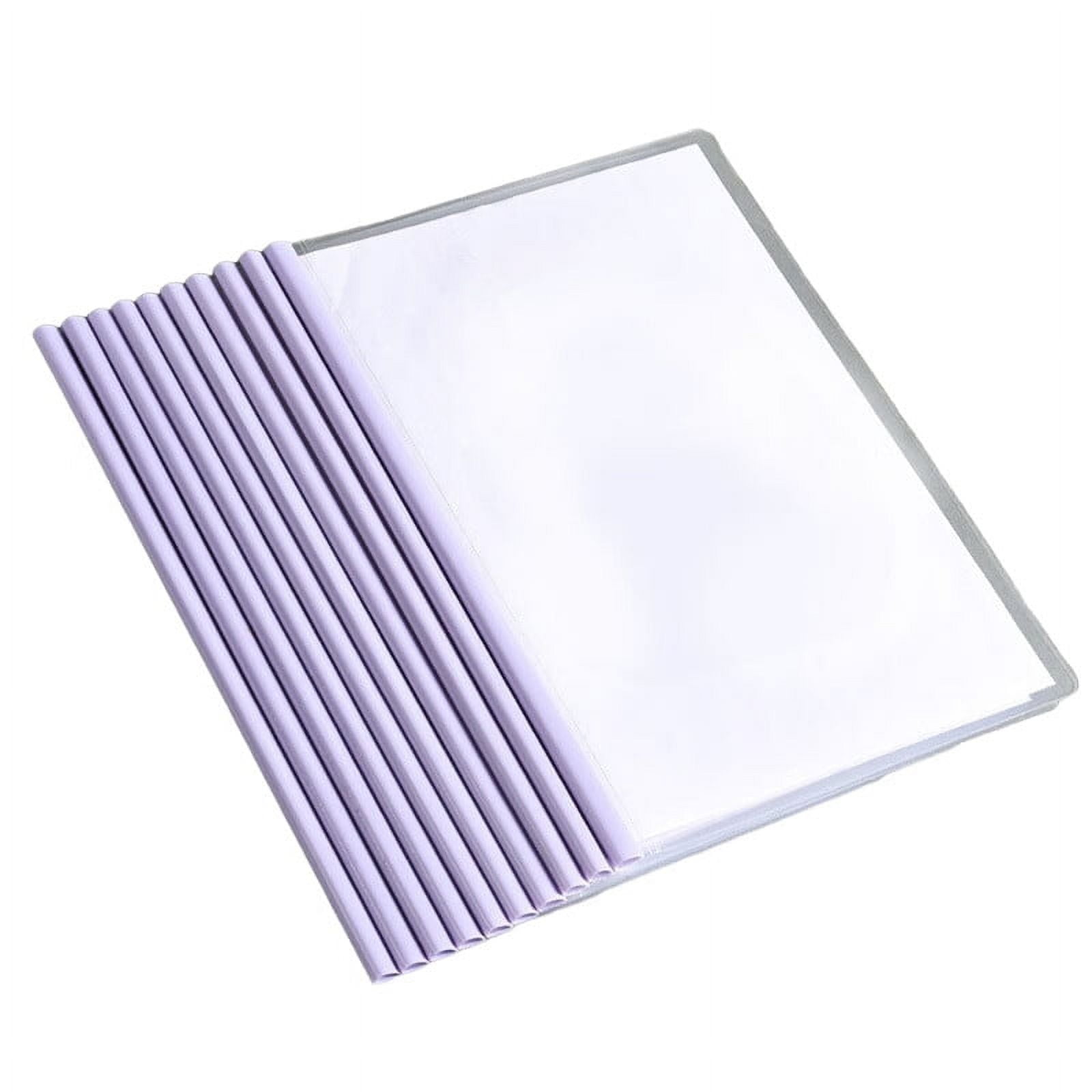 Cuteam 10 Pcs Clear Report Covers with Sliding Bar A4/Letter Paper No ...