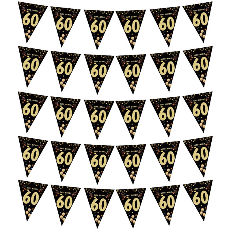 Cuteam 2 Pcs Birthday Pennant Banner Party Decorations 18 21 30 40 50 ...