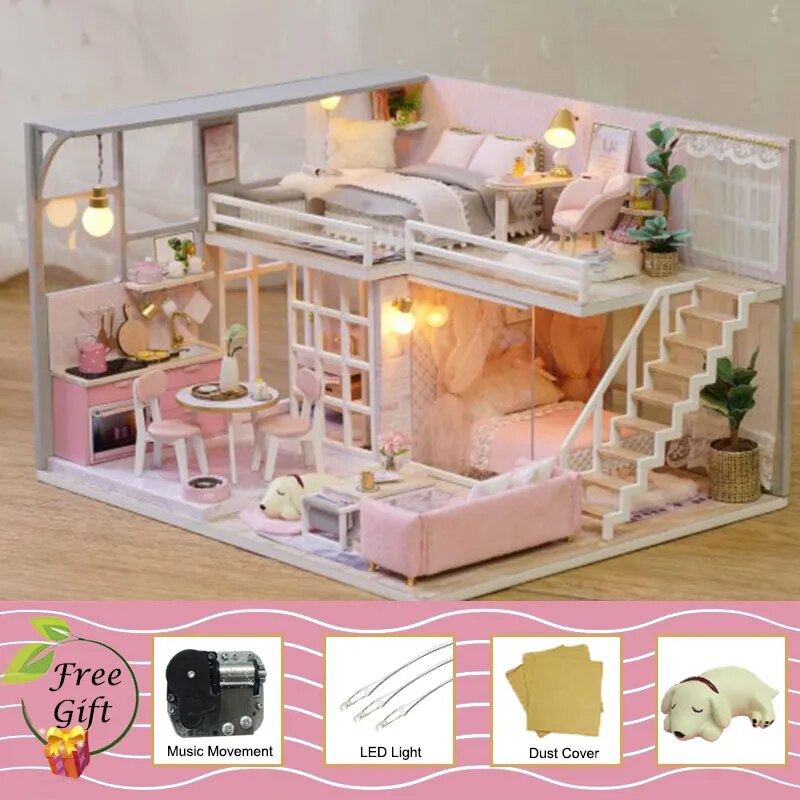 Cutebee Doll House Furniture Miniature Dollhouse DIY Miniature House ...