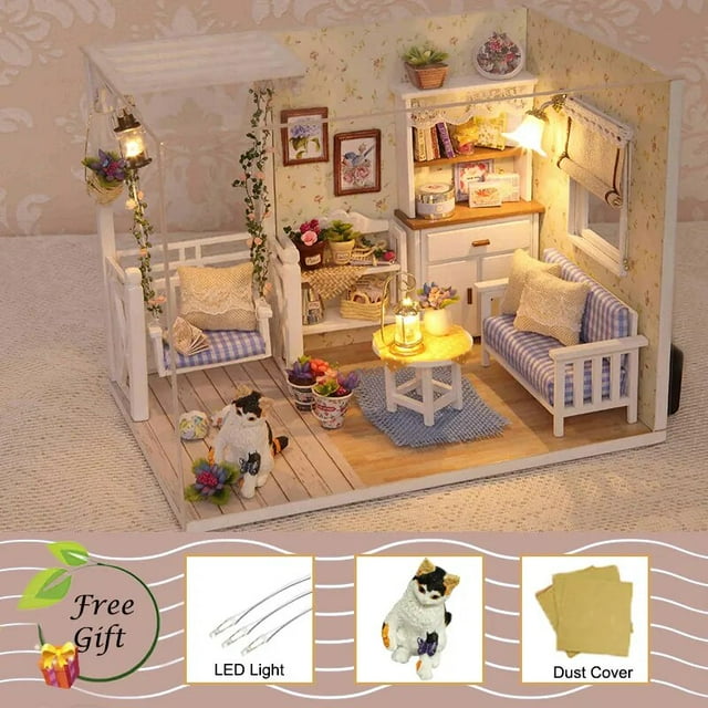 Cutebee Doll House Furniture Miniature Dollhouse DIY Miniature House ...