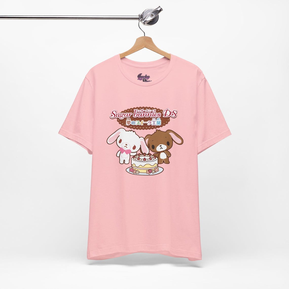Cutecore Jojifuku Tee - Shirousa And Kurousa Kawaii Shirt ,Light Pink ...