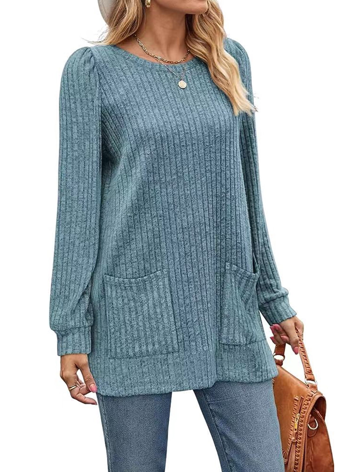 Cuteduck Long Sleeve T-Shirt for Women Loose Casual Pullovers Tops with ...