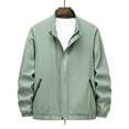 Cuteduck Men's Lightweight Full Zip Jackets Stand Collar Bomber Jacket ...