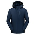 Cuteduck Men's Waterproof Rain Jacket,Shell Hooded Outdoor Raincoat ...