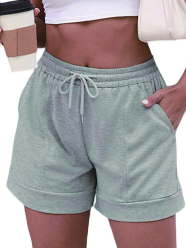 Cuteduck Women's Casual Drawstring Sweat Shorts Comfy Elastic Waist ...