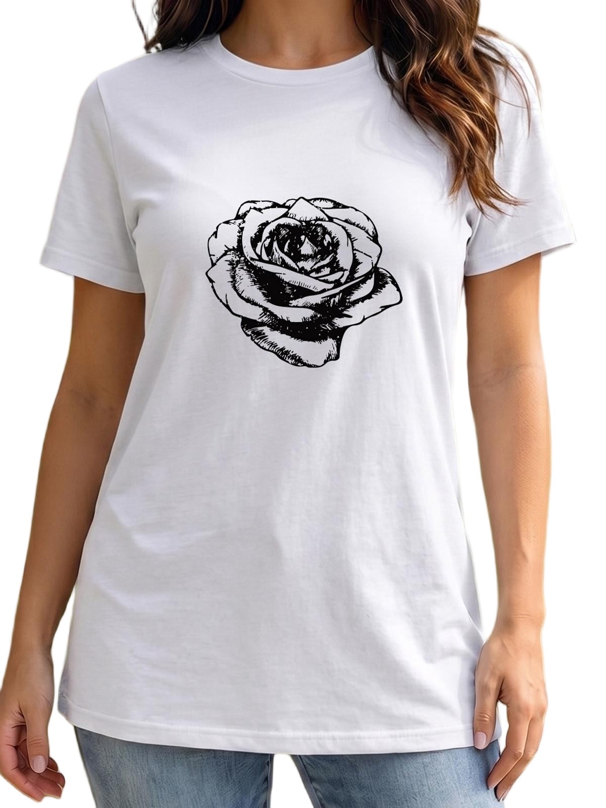 Cuteduck Women's Summer Casual Multi-Pattern Artistic Print Simple ...