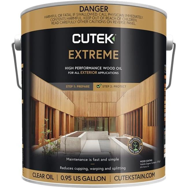 Cutek Extreme 1 gal Clear Oil-Based Wood Stabilizer, High Performance ...