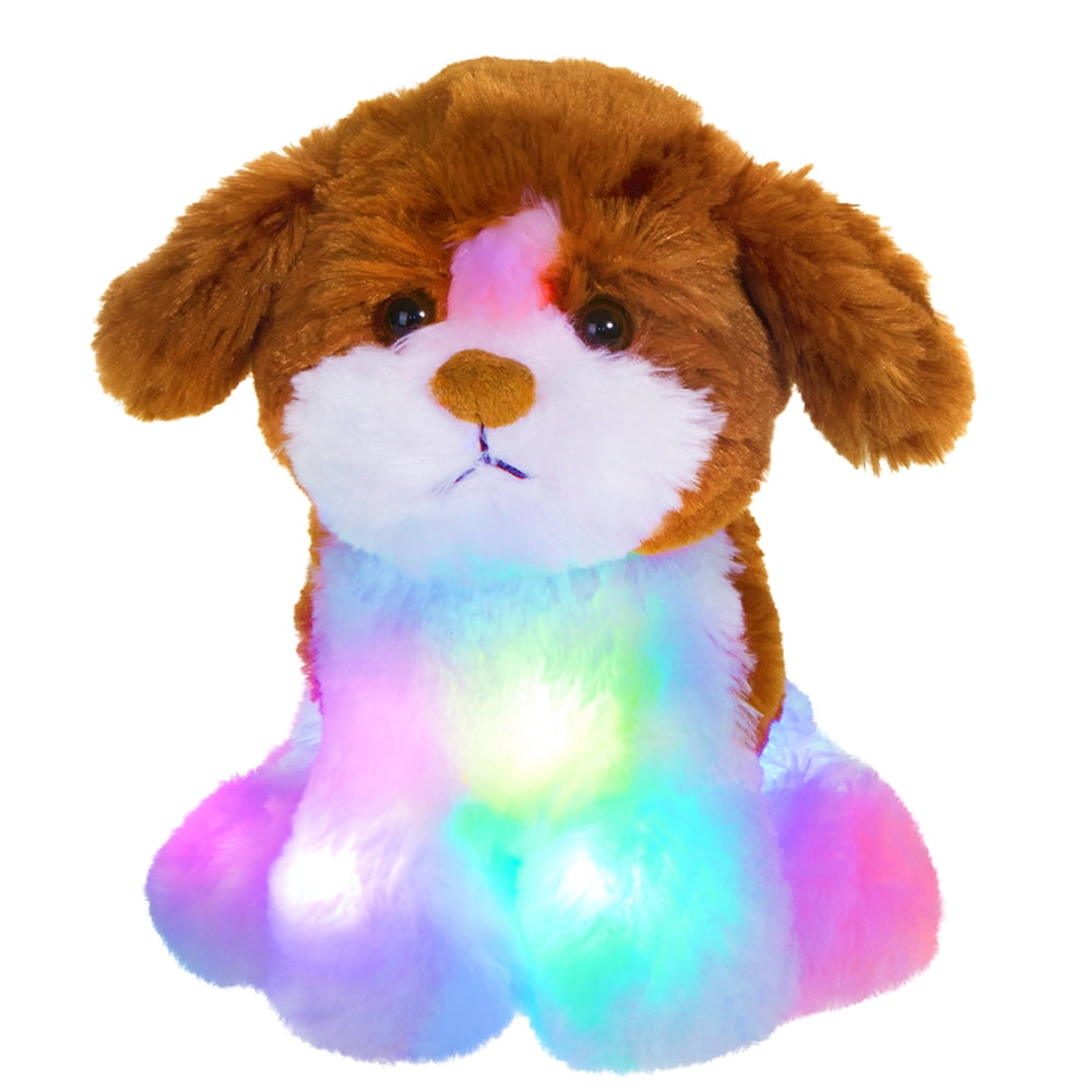 Cuteoy Puppy Dog Stuffed Animals Plush LED Musical Soft Cuddly Dog Toy ...