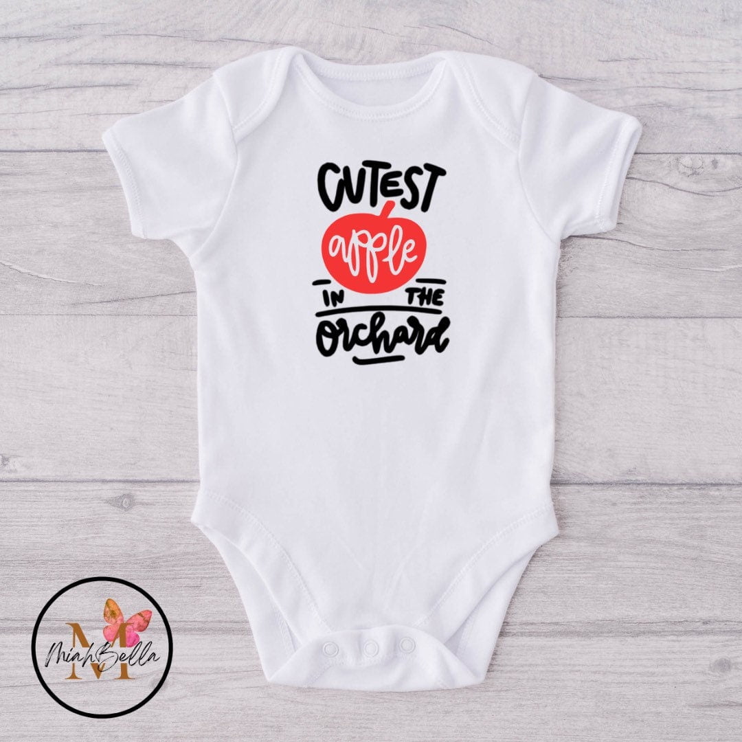 Cutest Apple In The Orchid Onesie Apple Picking Cutest Apple Onesie ...